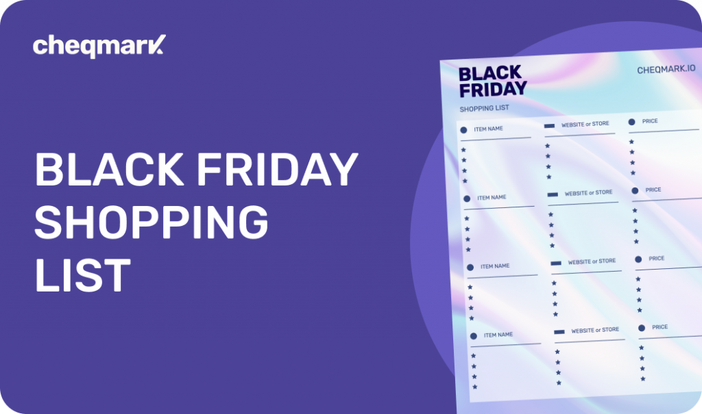 Black Friday: Shopping List + Free Bonus Template