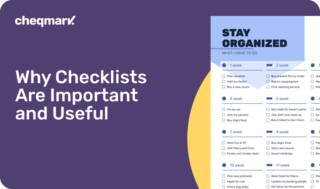  Importance Of Checklist 6 Benefits Of Checklists Cheqmark Blog