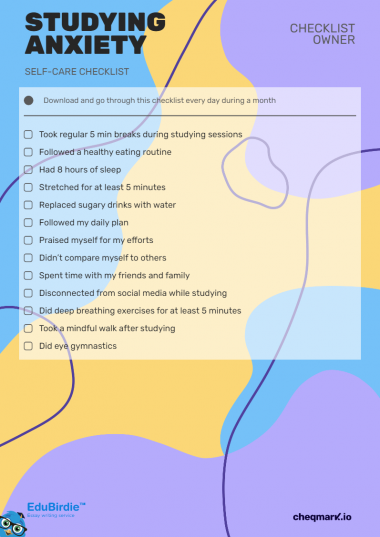 Checklists for Students: Studying Anxiety Checklist - Cheqmark Blog