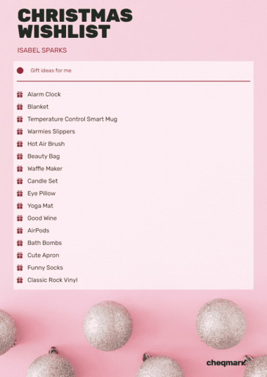 Christmas Wishlist Ideas - Cheqmark Blog