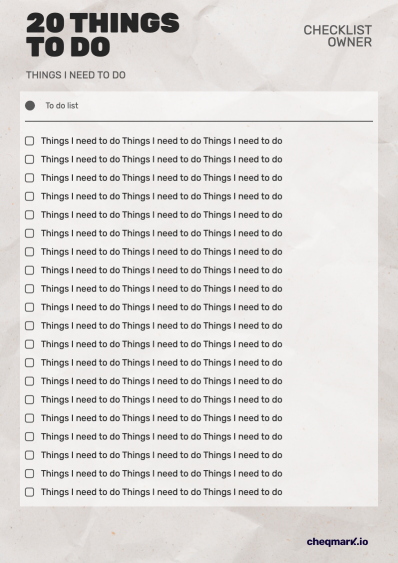 Downloadable Checklist Templates | Cheqmark