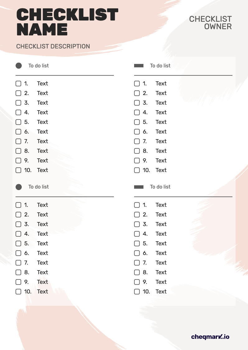 Downloadable Checklist Templates | Cheqmark
