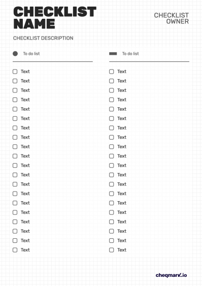 Downloadable Checklist Templates | Cheqmark