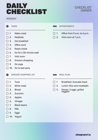 Free Checklist Maker Tool | Cheqmark