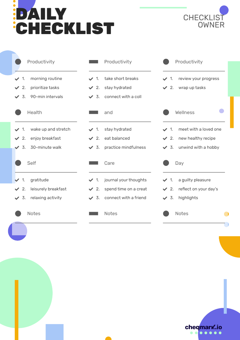 Downloadable Checklist Templates - Page 3 | Cheqmark